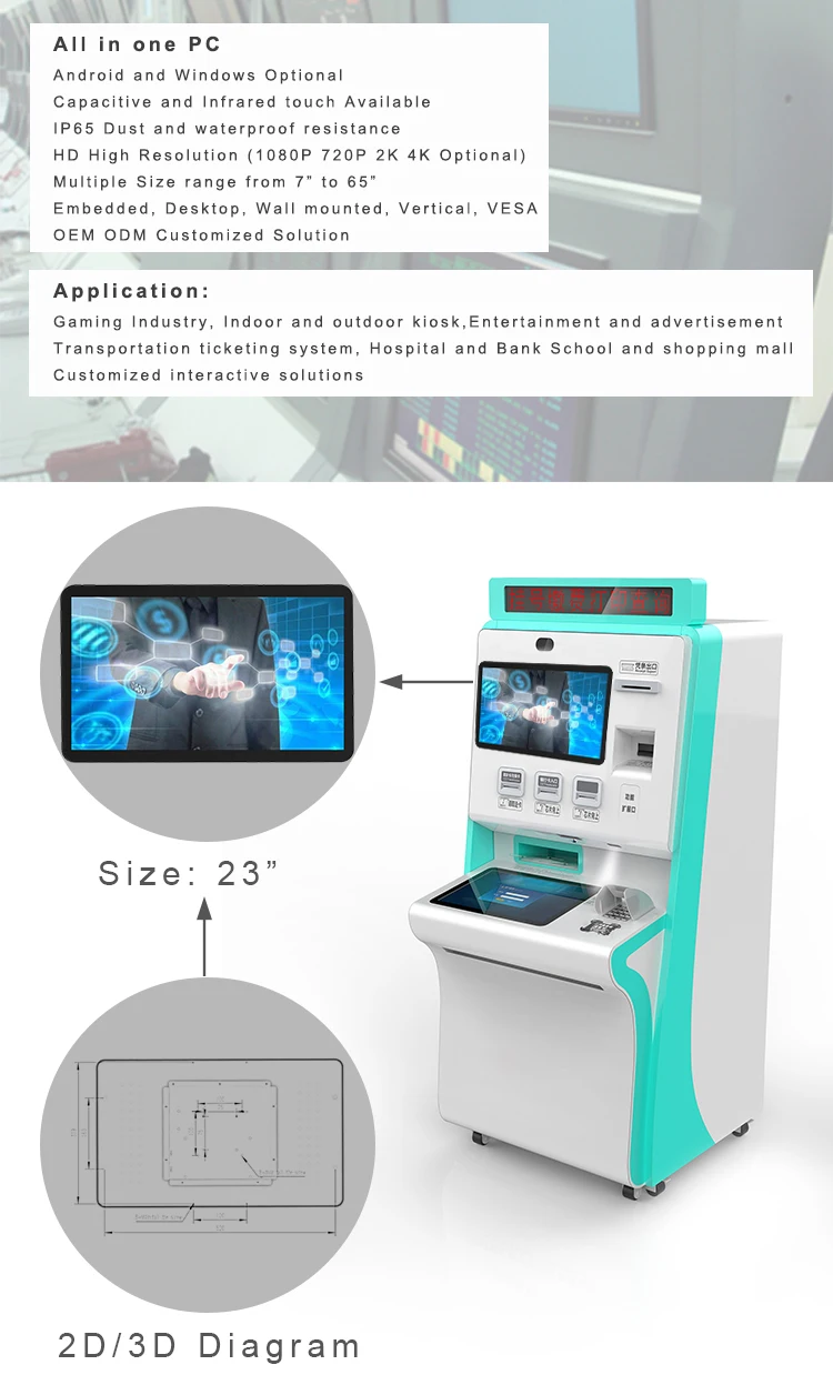 23 Inch Advantech Multi Touch Tablet Industrial Computer All-in-one Pc ...