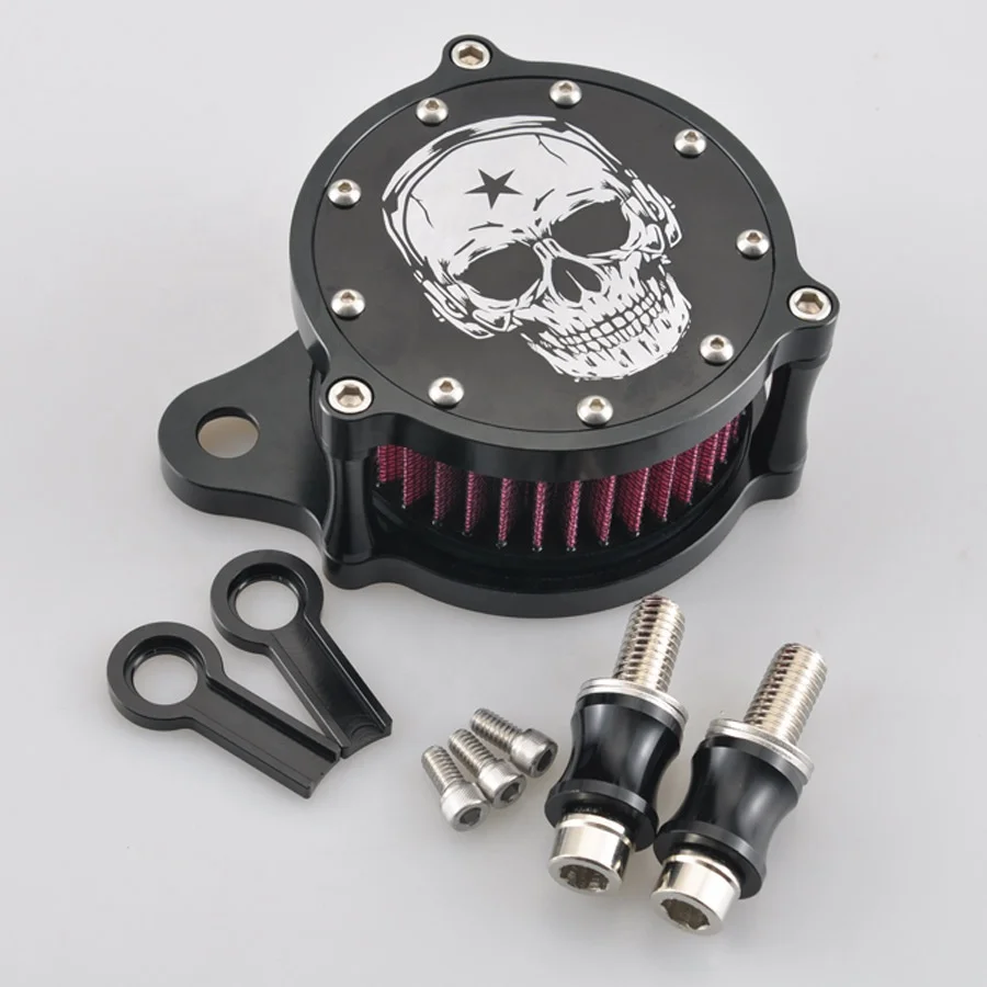 Aluminum Skull Air Cleaner Intake Filter Kit Personalized Customization ...