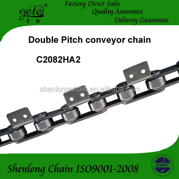 Double Pitch Conveyor Chain C2082h With K2 Attachments One Side - Buy ...