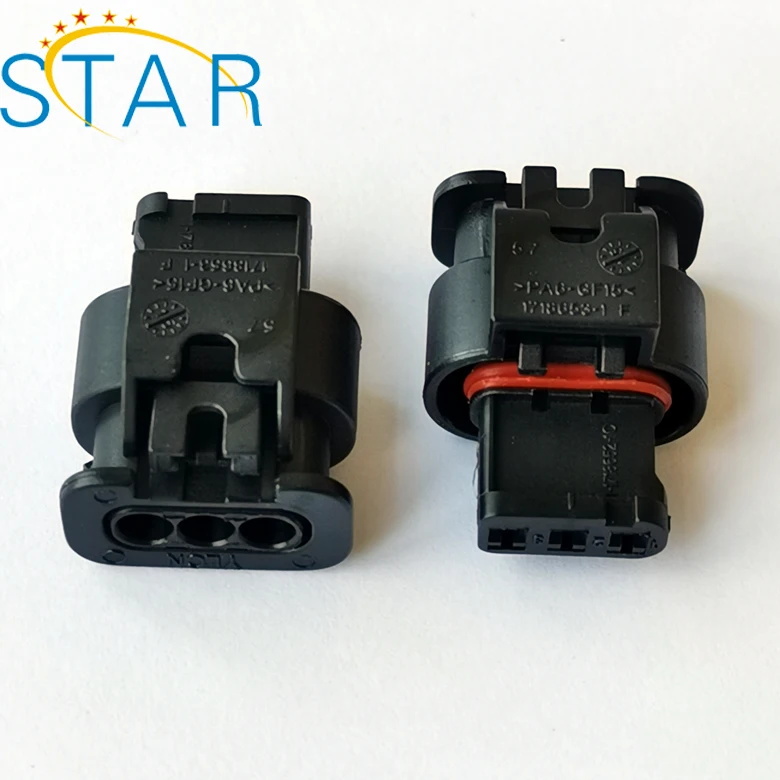 Automotive Connector 3 Pin Waterproof Male Female Car Wire Harness Terminal