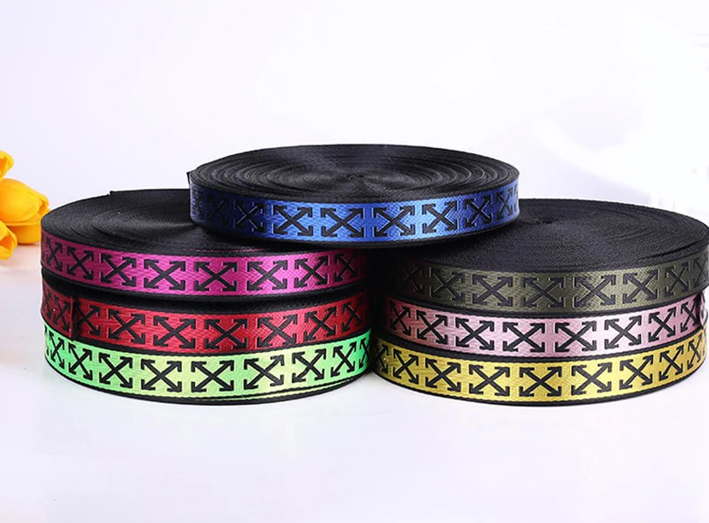 38mm and 40mm Decorative Wide Custom Printed Woven Elastic Nylon Cotton ...