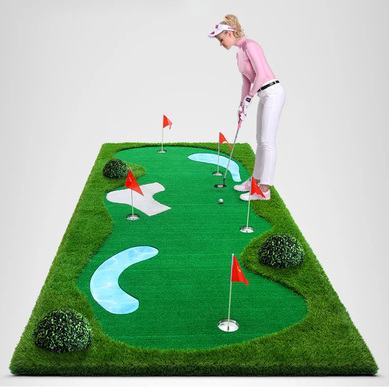 Portable Mini Golf Course Golf Putting Mat For Office - Buy Golf ...