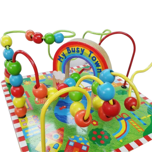 My Busy Town Educational Kids Wooden Multi 5 Way Playing Activity Cube Toy