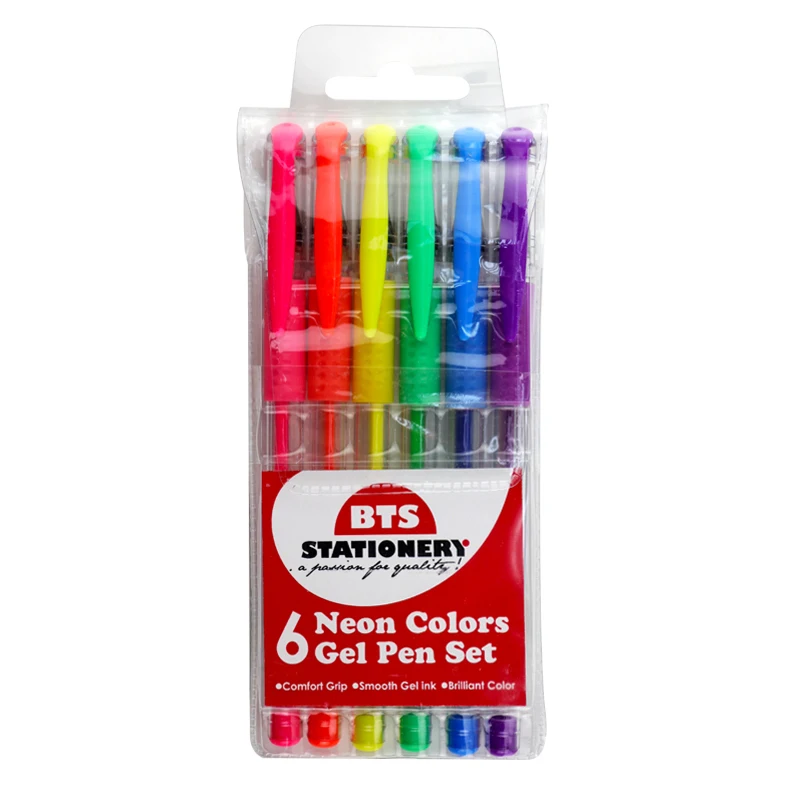 Cmb 6 Color Neon Gel Pen Set | These Are Quality Gel Ink Pens | - Buy ...