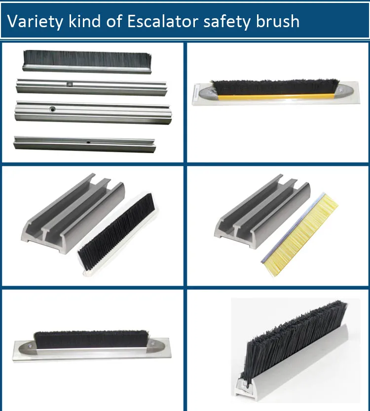 Escalator Safety Skirt Panel Brush In Straight Line With Single Nylon ...