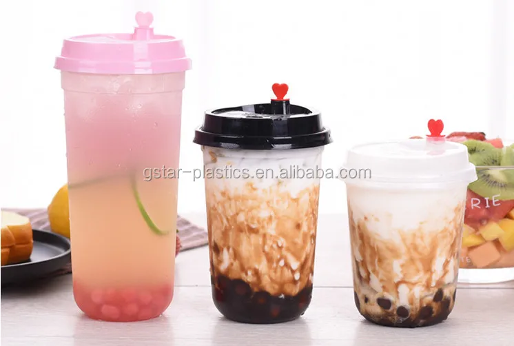 360ml 12oz Matt Clear Boba Tea Plastic Cup Thicker Hard Wall Milk ...