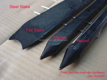 Black Painted Round Steel Nail Stake With Or Without Hole - Buy Round ...
