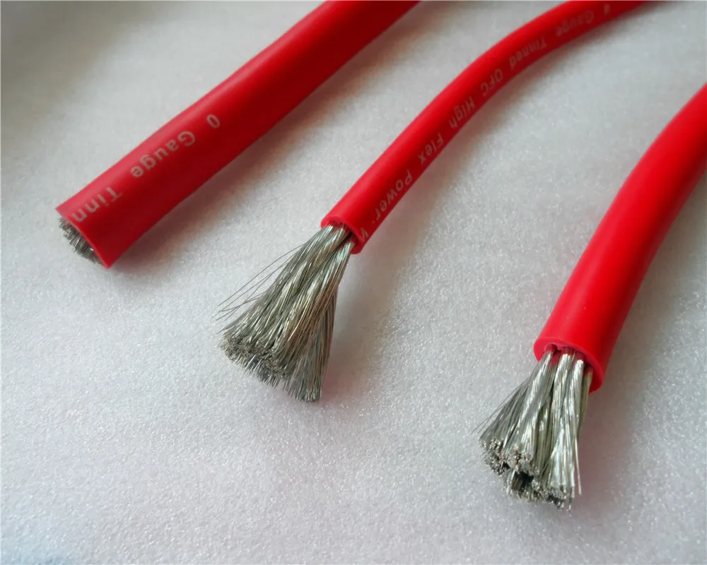 Tinned Ofc 4awg Power Cable Wire 100ft Red Ofc Soft Pvc - Buy Tinned ...