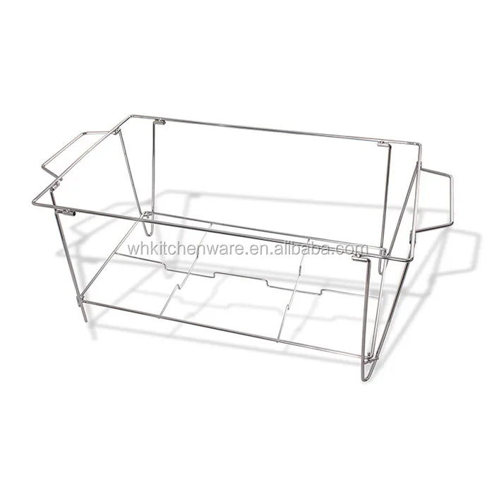 Chrome Folding & Foldable Wire Chafing Rack for Full Size Disposable Pans
