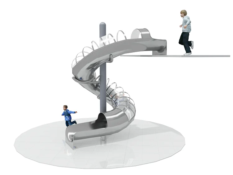 Customized Outdoor Or Indoor Spiral Stainless Steel Tube Slide - Buy ...