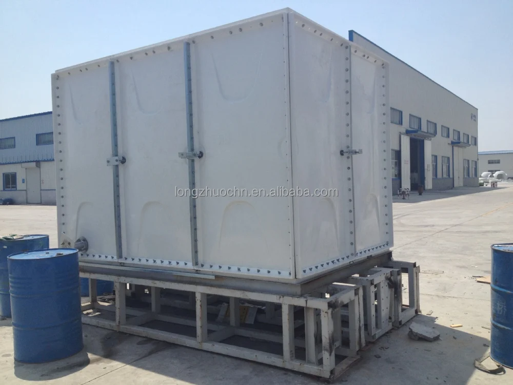 Frp Food Grade Panel Water Storage Tank / Concrete Base Water Tank ...