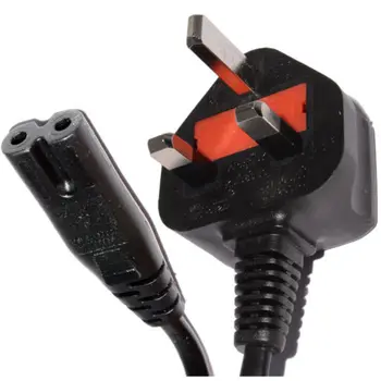 Bs Power Cord Uk 3 Pin Plug To Iec320 C7 Power Cord With Figure 8 Plug ...