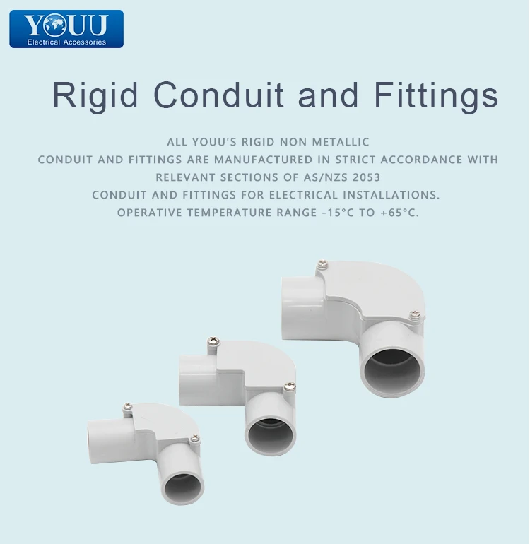 YOUU Durable PVC Conduit Fittings Inspection Elbow for IE 20 25 32 ...