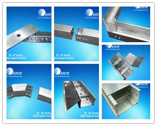 2 Compartment Black Trunking Type Cable Tray Trunking