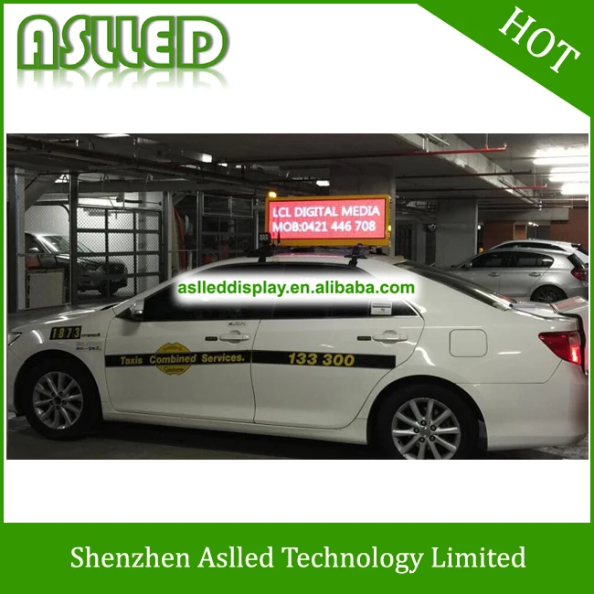 ASLLED P5 LED Taxi Roof Top Advertising Signs - Effective & Durable