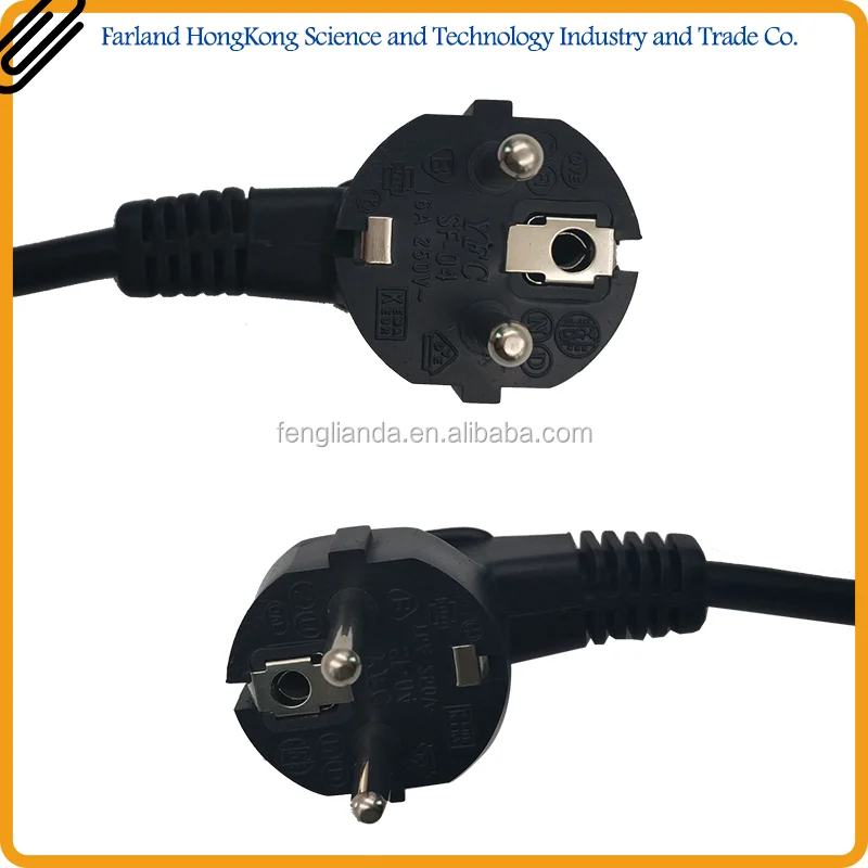 Factory Wholesale European Standard Ac 2 Pin Electric Power Plug Ce ...