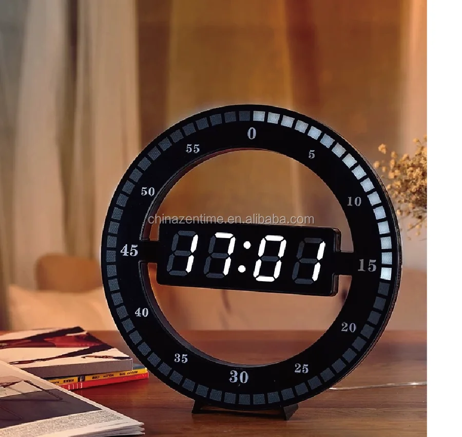 12" Round Led Digital Clock - Buy Round Led Wall Clock,Simple,Features ...