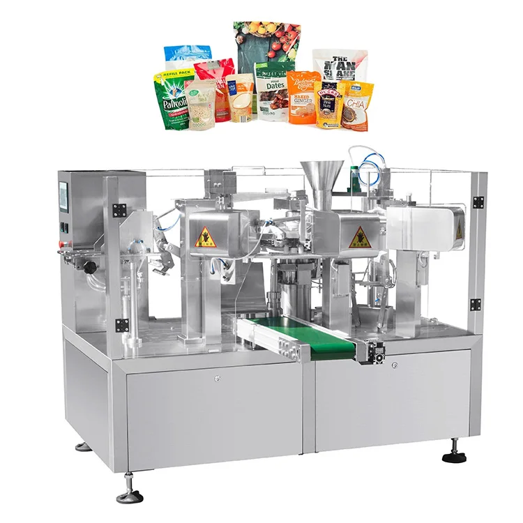 8-station Zipper Premade Bag Rotary Packing Machine ZV-8200A