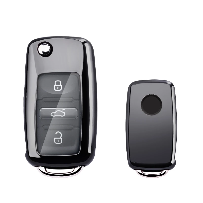 Key Fob Cover For Volkswagen Flip Key Fob Case For Vw Jetta Passat Golf ...