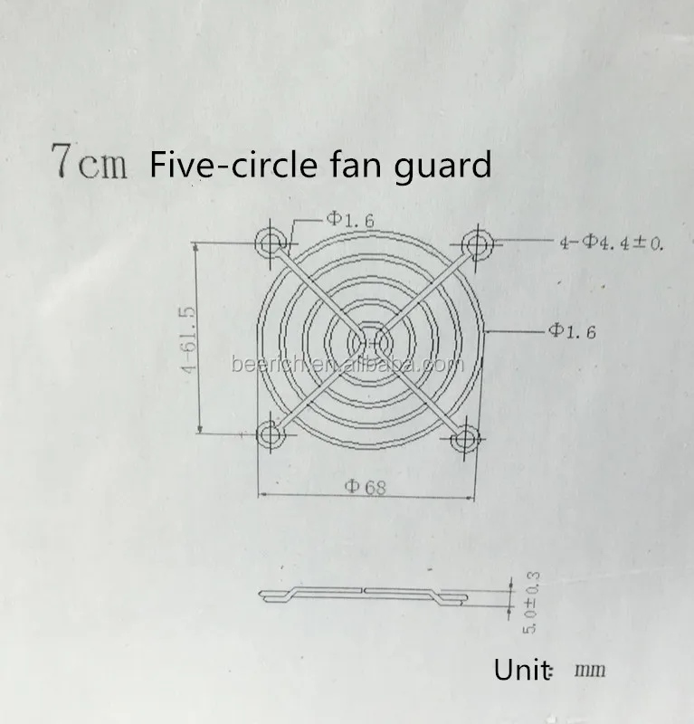 120mm Chrome Plated Computer Power Supply Fan Cover/finger Guard/mesh ...