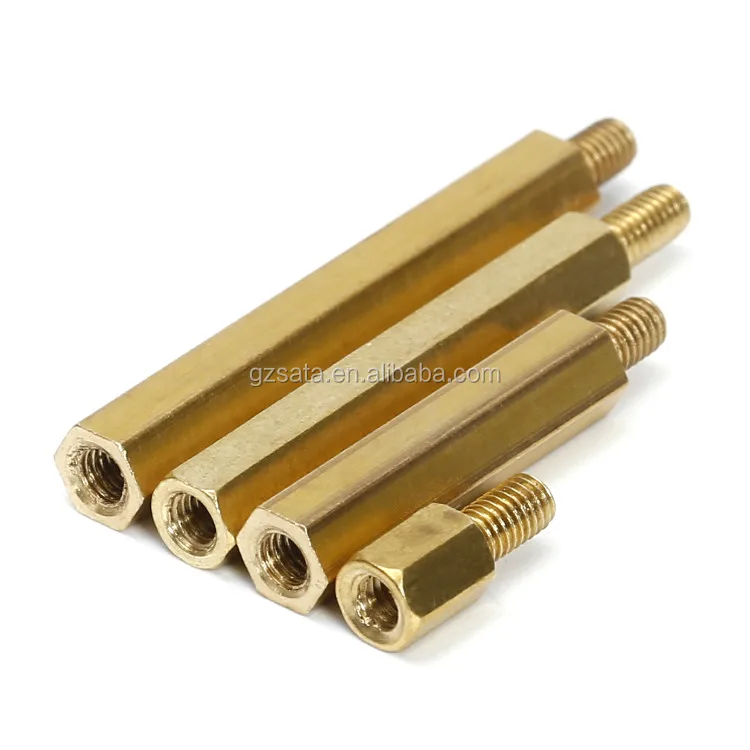 Brass Plain Male Female Threaded Hex Standoff Spacers