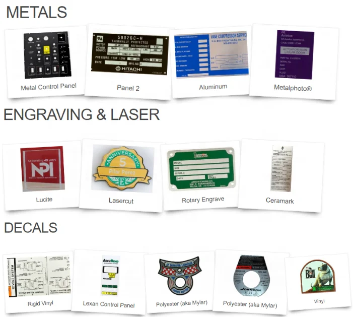 Anodized Aluminum Name Plates With Green Screen Print For Machine - Buy ...