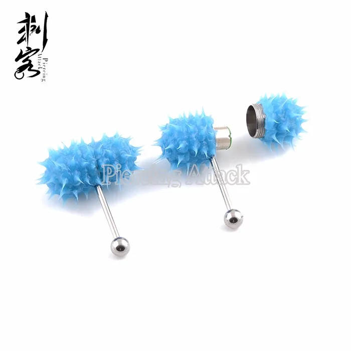 Glow In The Dark Vibrating Tongue Barbell Vibrating Body Piercing ...