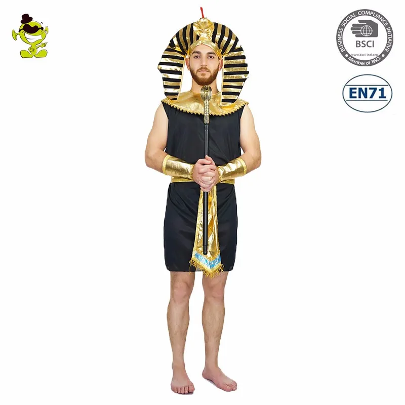 Party Carnival Halloween Egyptian Pharaoh Priest King Costume - Buy ...