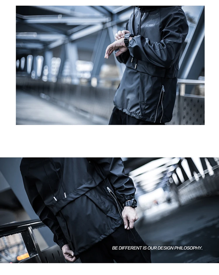 Killwinner Tech Wear Spring And Autumn Trend Brand Black Couple Tops ...