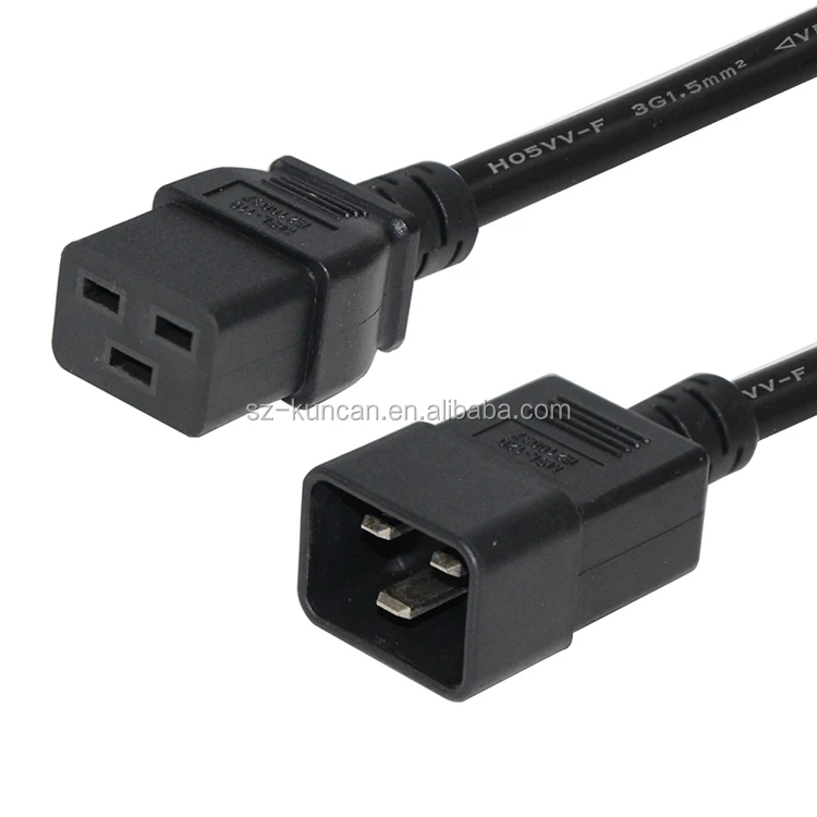 Iec Splitter Cable C20 Plug To 2 X C19 Socket Y Lead 2.5m - Buy Iec ...