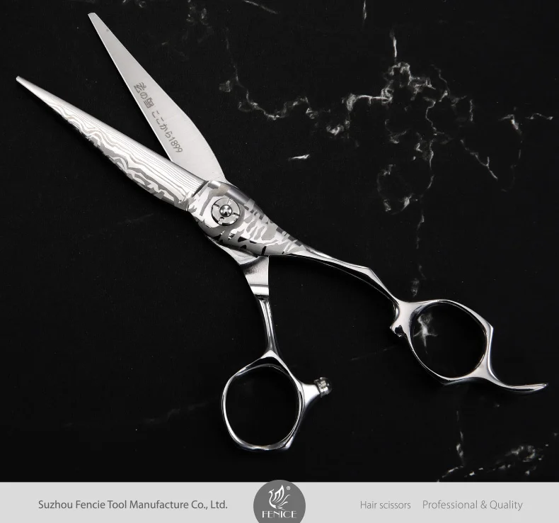 6 Inch Japanese VG10 Damascus Hair Scissors for Barbers