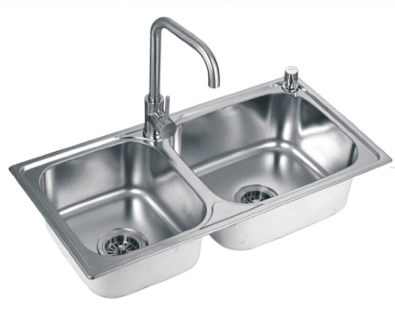 304 Two Bowls Stainless Steel Handmade Stainless Steel Kitchen Sink ...