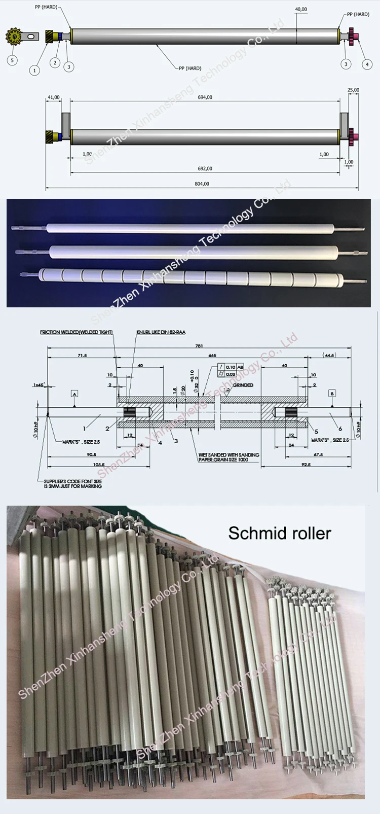 Korea PCB Machinery Conveyor Roller Machine Plastic PPN Squeeze Roller ...