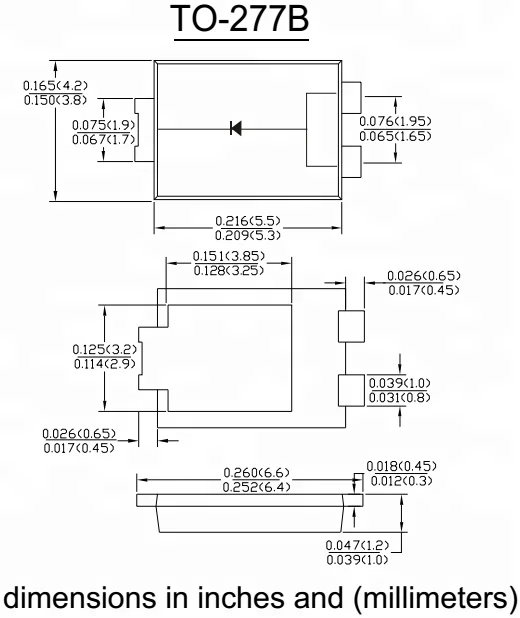 Low Vf Diodes Sb10100l Smd Schottky Diodes 10a 100v Sb10100l To-277 ...