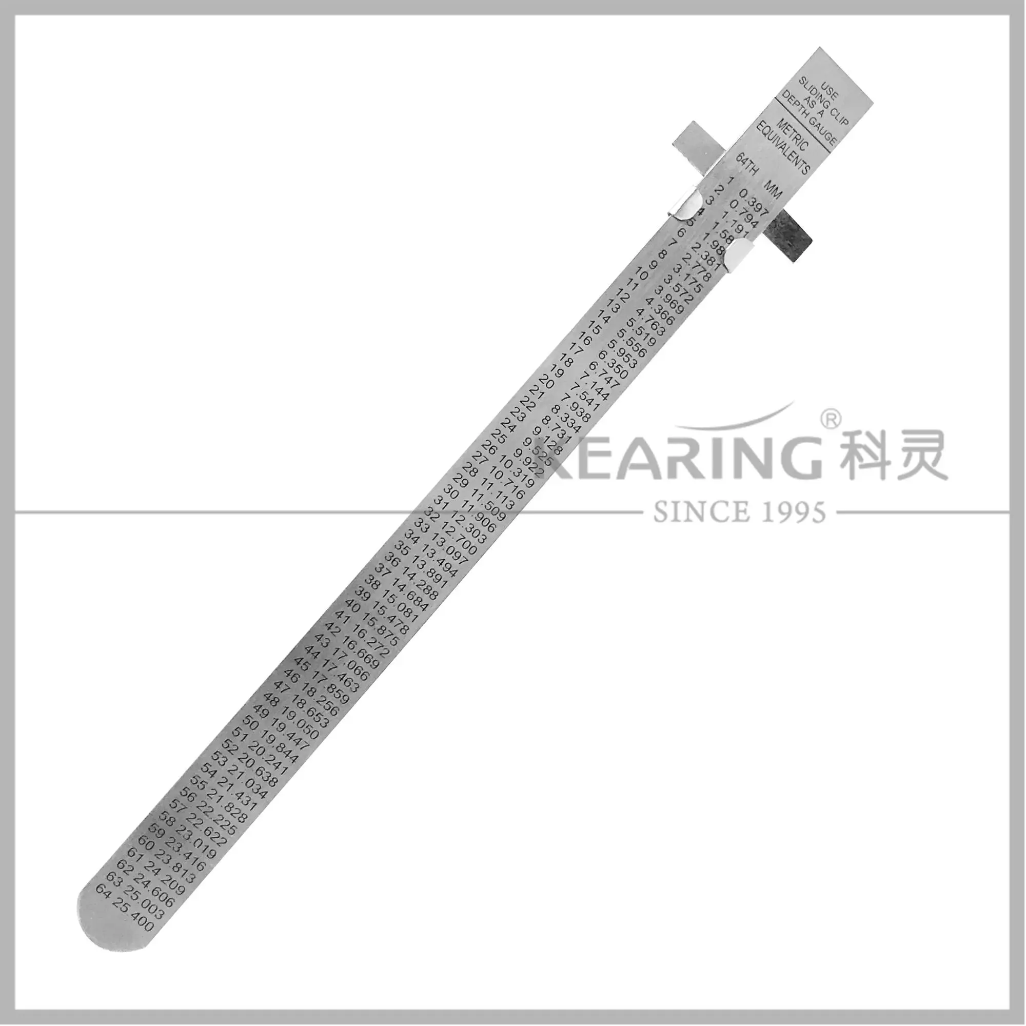 Stainless Steel Pocket Ruler With Sliding Clip As Depth Gauge 6 Inch ...