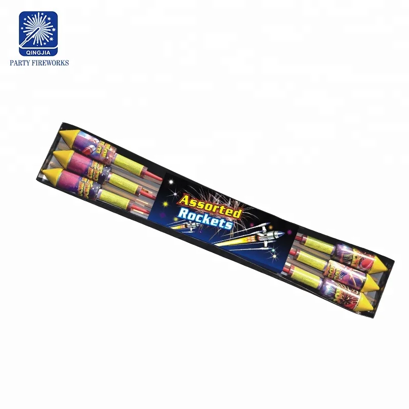 Qingjia Fireworks - Assorted Rockets with Whistle Effects