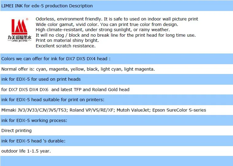 Eco Solvent Ink For Dx 7 - Buy Good Quality Eco Ink,Limei Eco Solvent ...