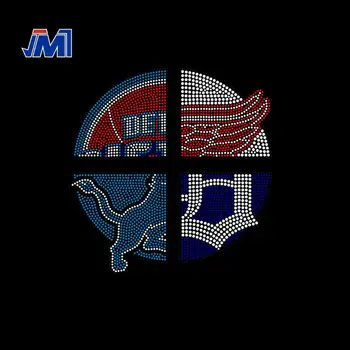 Detroit Lions Tigers With Red Wings Rhinestone Iron-on Diamante ...