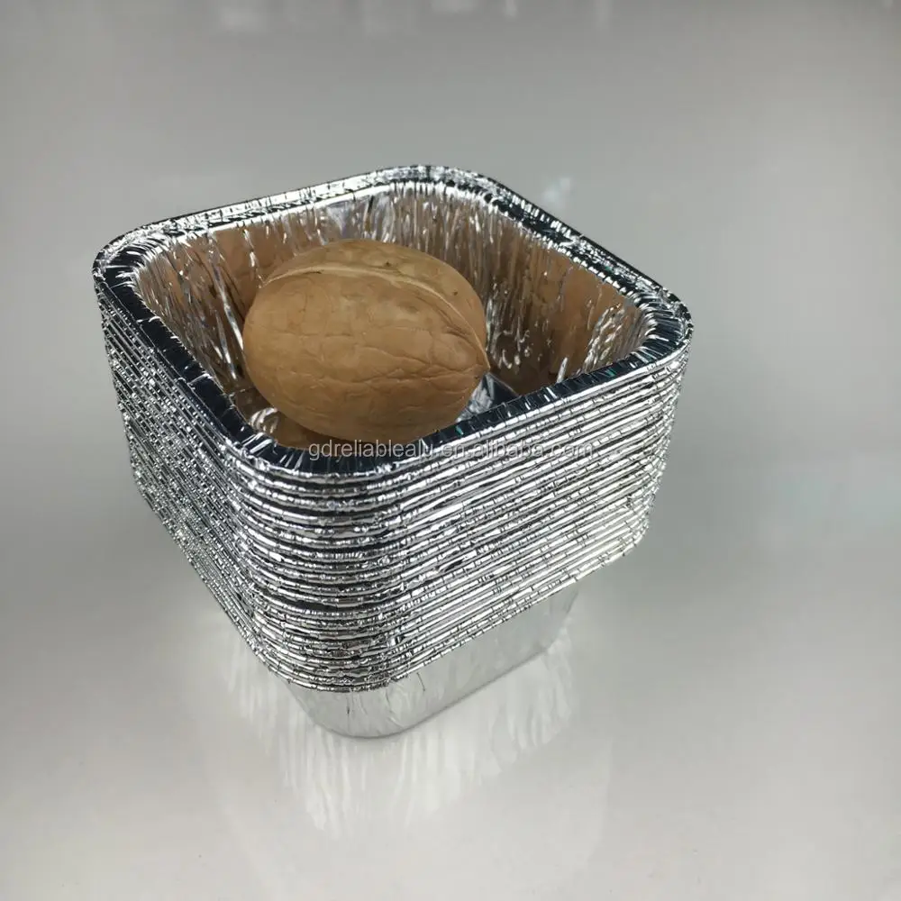75*75mm Small Size Square Party Use Aluminum Foil Food Container With ...