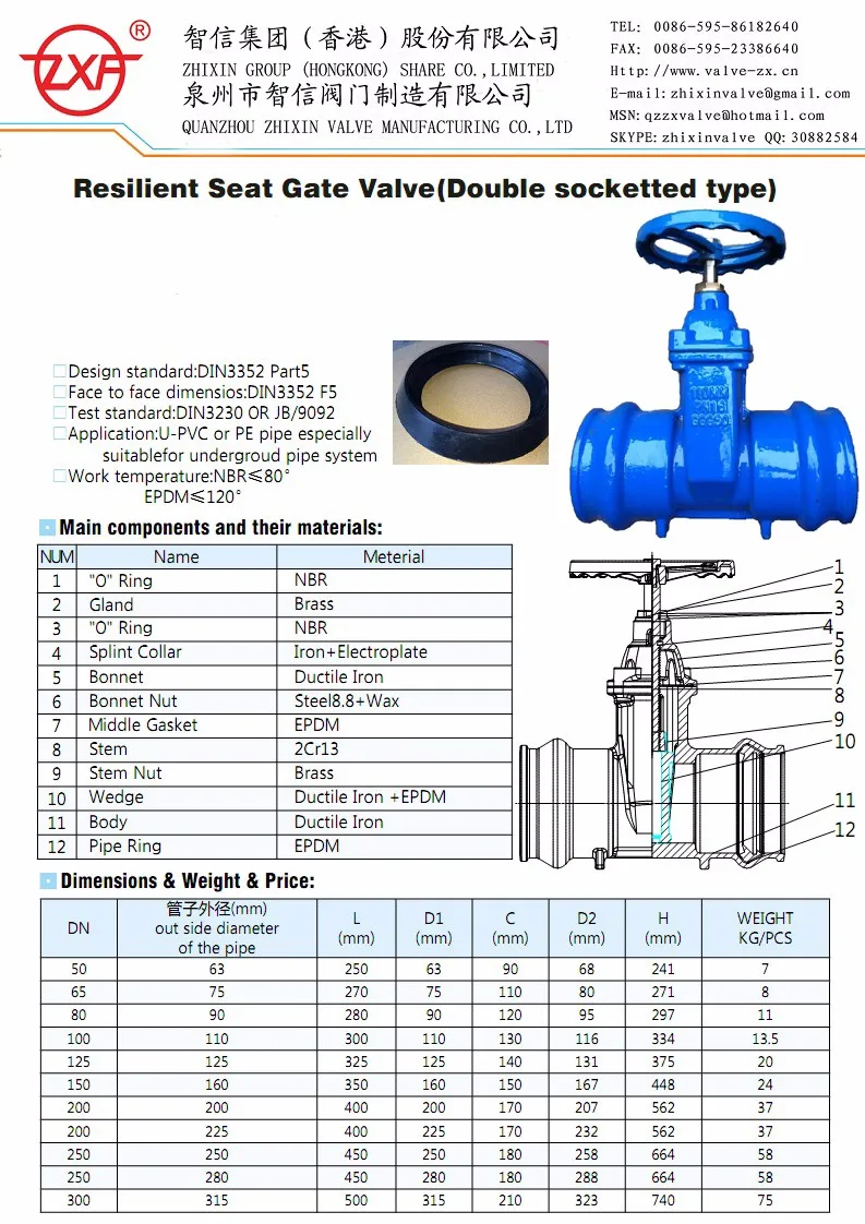 Socket End Gate Valve With Stem Cap,Size 110mm - Buy Socket End Gate ...