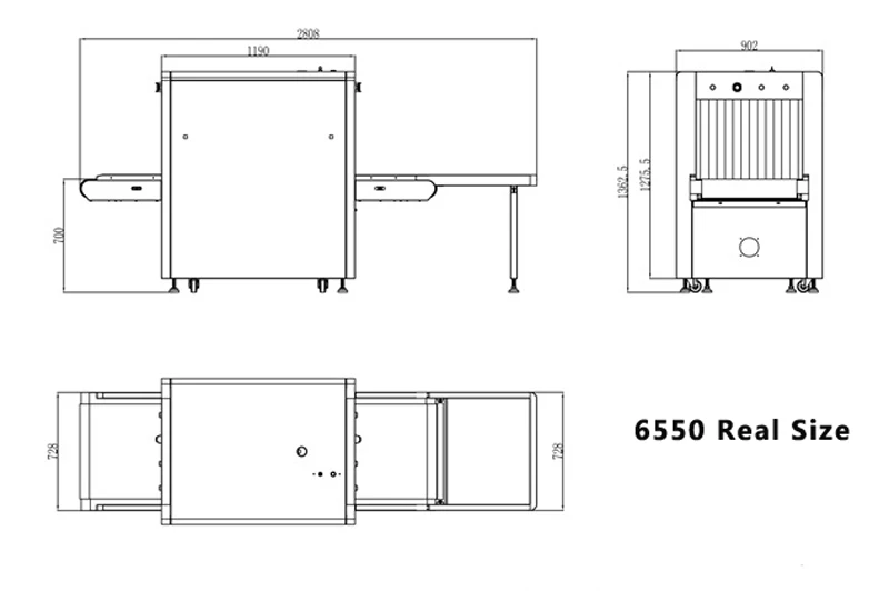 6550 Airport X Ray Luggage Machine X-ray Baggage Scanner - Buy Airport ...