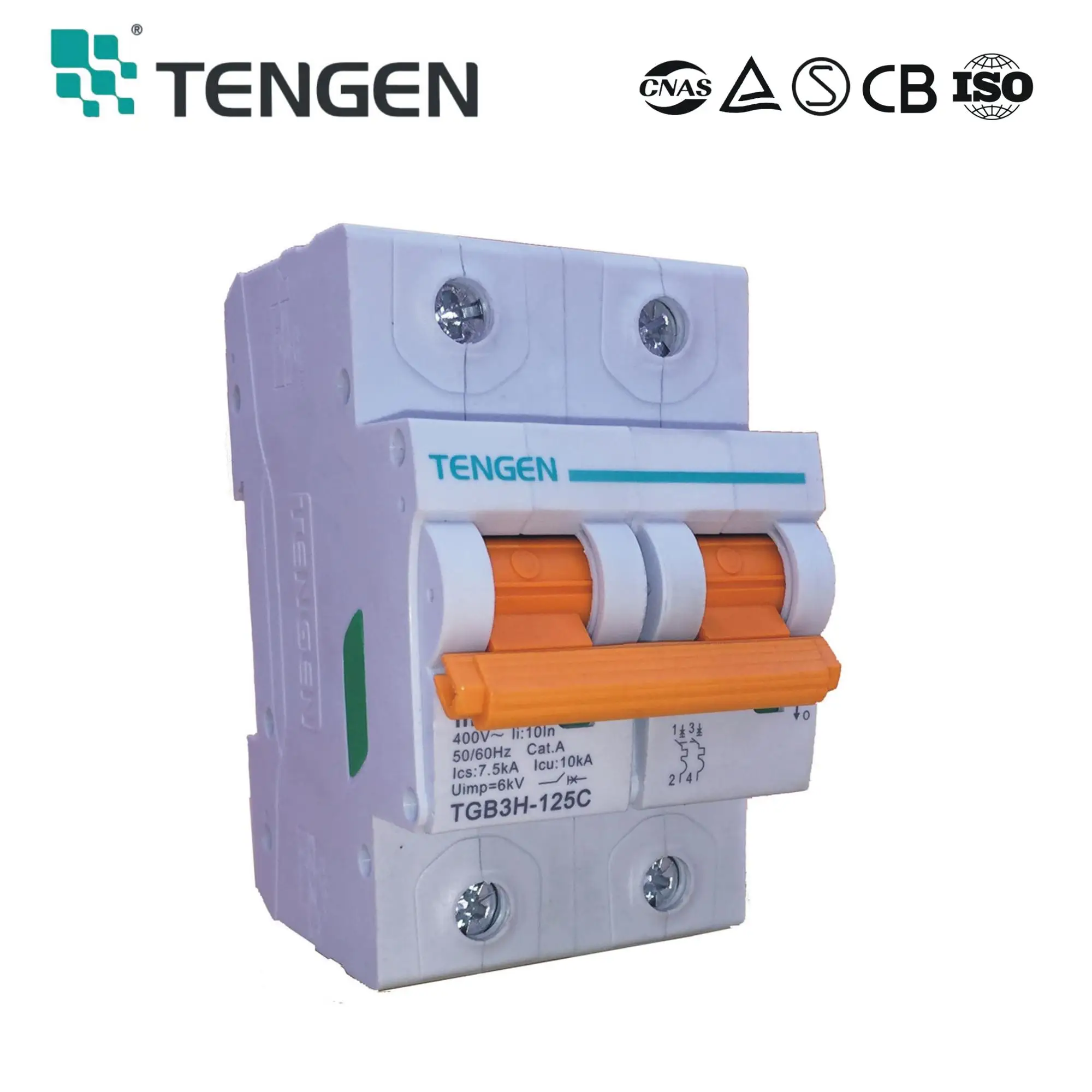 Tengen Factory Supply Tgb3h-125c 1pole Circuit Breaker B Type C Type ...