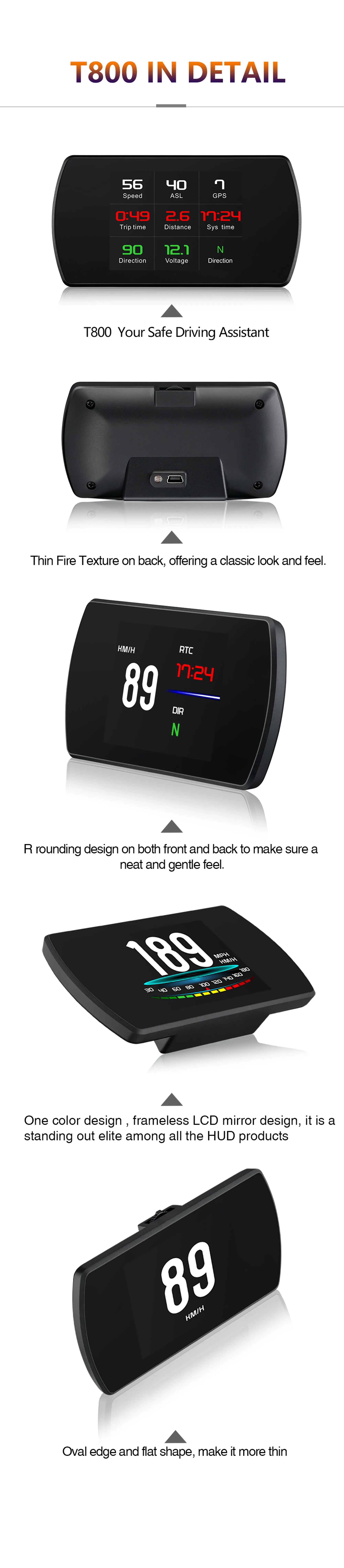 Universal T800 Digital Speedometer & HUD Display for Cars - OEM