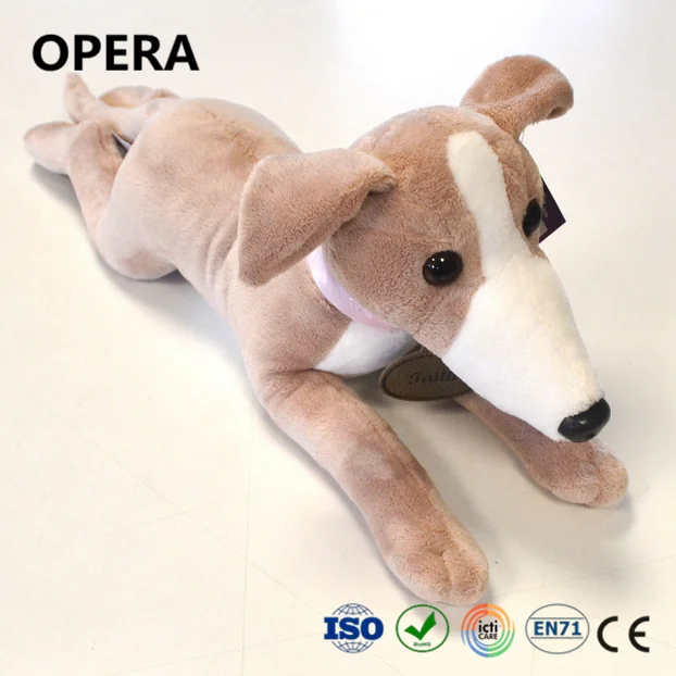 Top Quality Safe Material White Custom Wholesale Greyhound Plush Dog ...