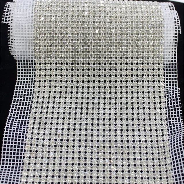 Wholesale 24rows Fabric Rhinestone Mesh Crystal Rhinestone Mesh Trim ...