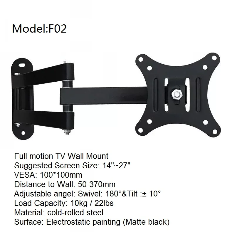 360 Degree Swivel Mounting Bracket Up And Down 20degree Tilt Lcd Tv ...