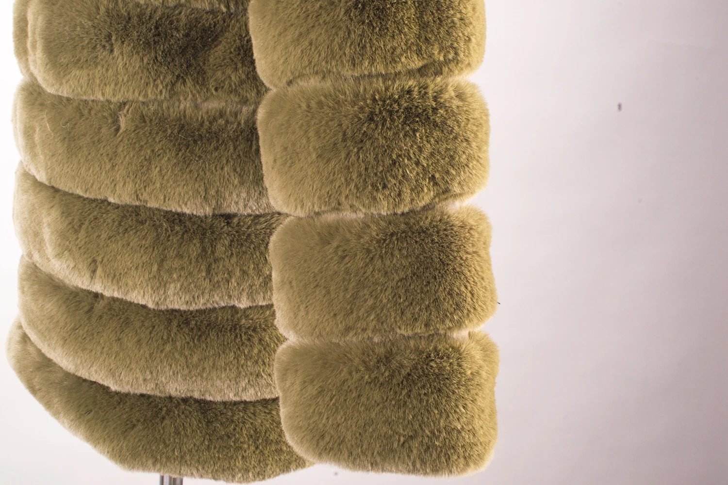 Factory Long Model Faux Rex Rabbit Fur Coat &jacket With Hooded Fur ...