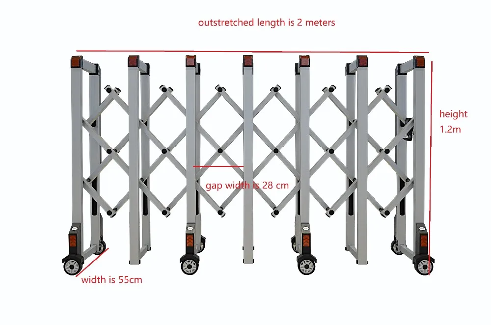 Rongo Pedestrian Portable Metal Expanding Retractable Movable Road ...
