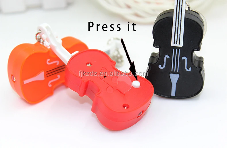 Keychain Manufacturer Violin Sound Keychain Led Flashlight - Buy Voilin ...
