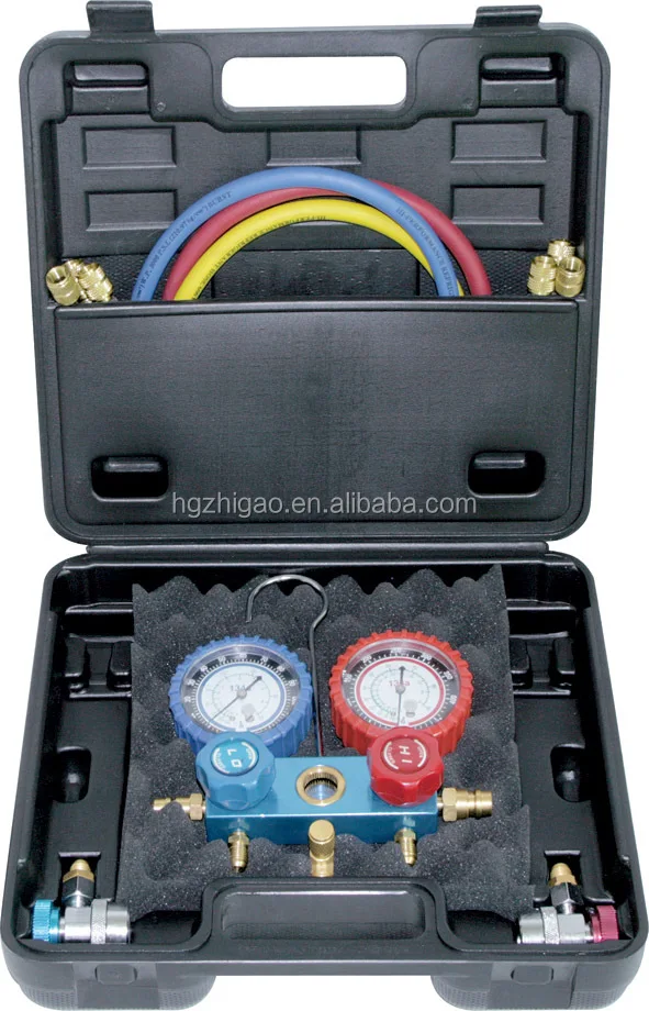 R134a 2-valve Testiing Manifolds With Hand-carry Plastic Case Ct-mc236g ...